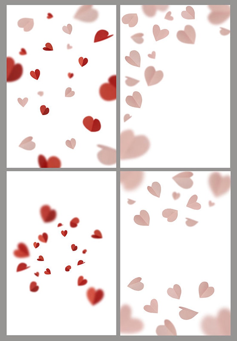 Paper Hearts Photo Overlay Valentines Heart Photoshop - Etsy