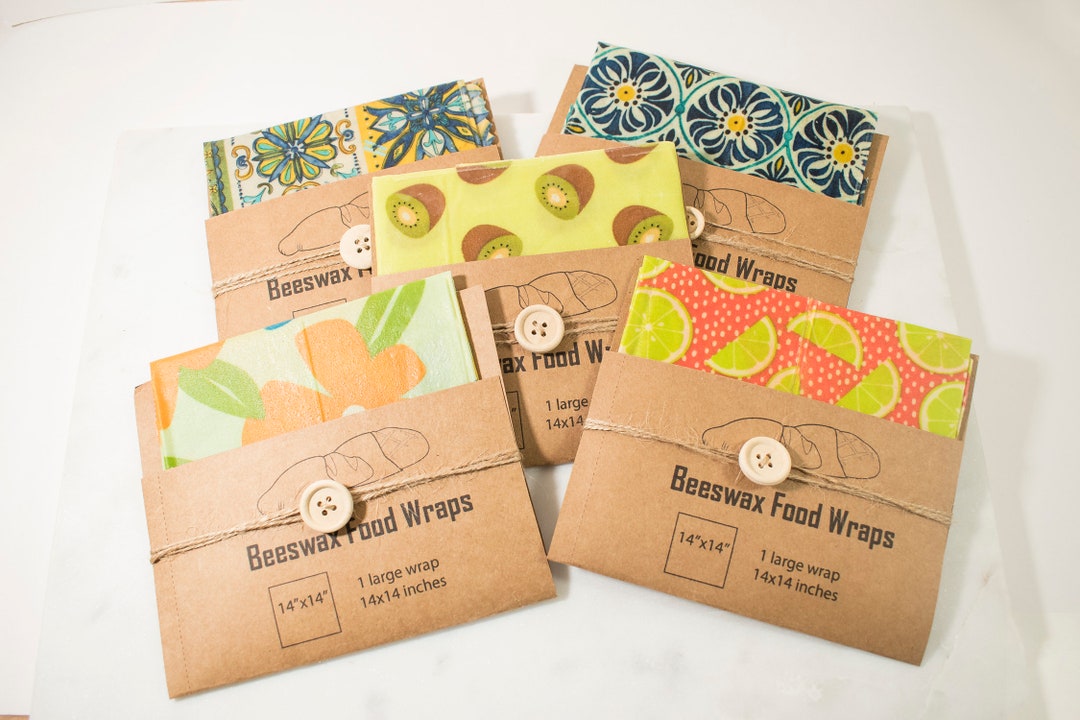 LARGE Beeswax Food Wrap, Zero Waste, Eco-friendly Food Storage ...
