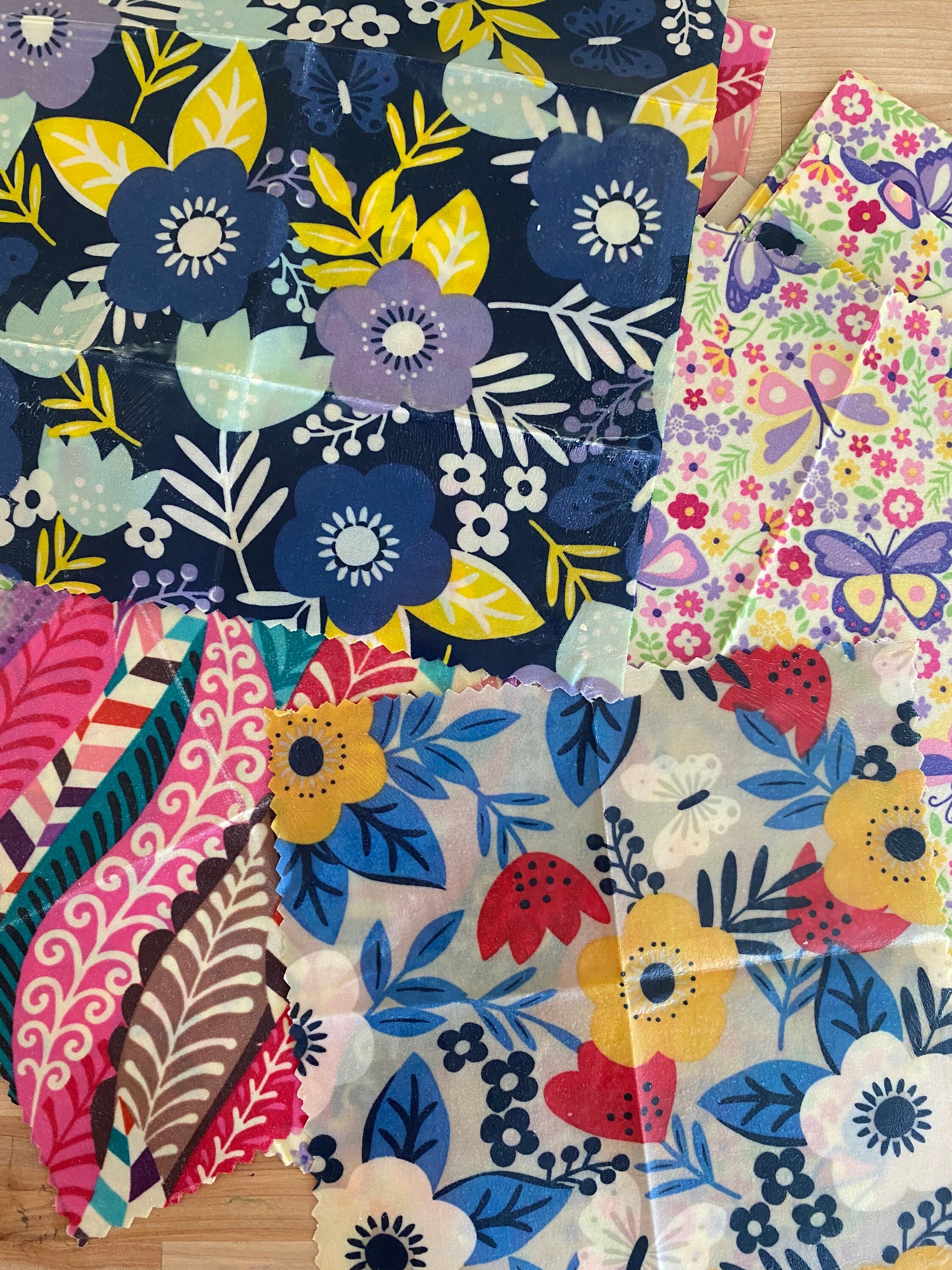 3 PACK Beeswax Food Wrap Natural Organic Beeswax Wraps - Etsy