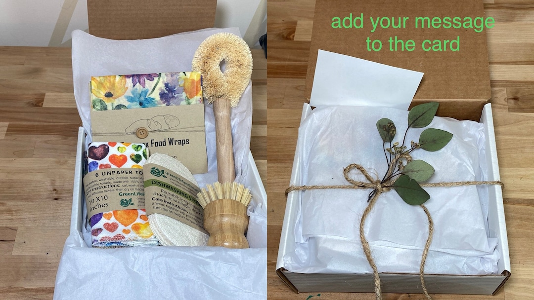 11 Items Eco Friendly GIFT BOX Zero Waste Kitchen Cleaning Supplies ...