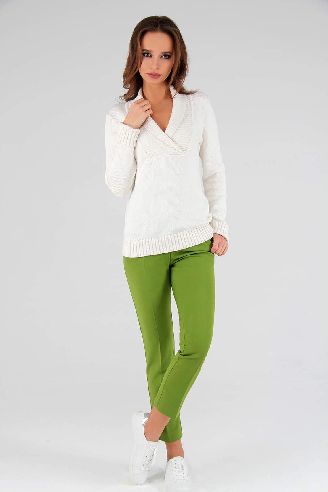 Green Pants With High Waist, Green Pants, Cropped Green Pants - Etsy