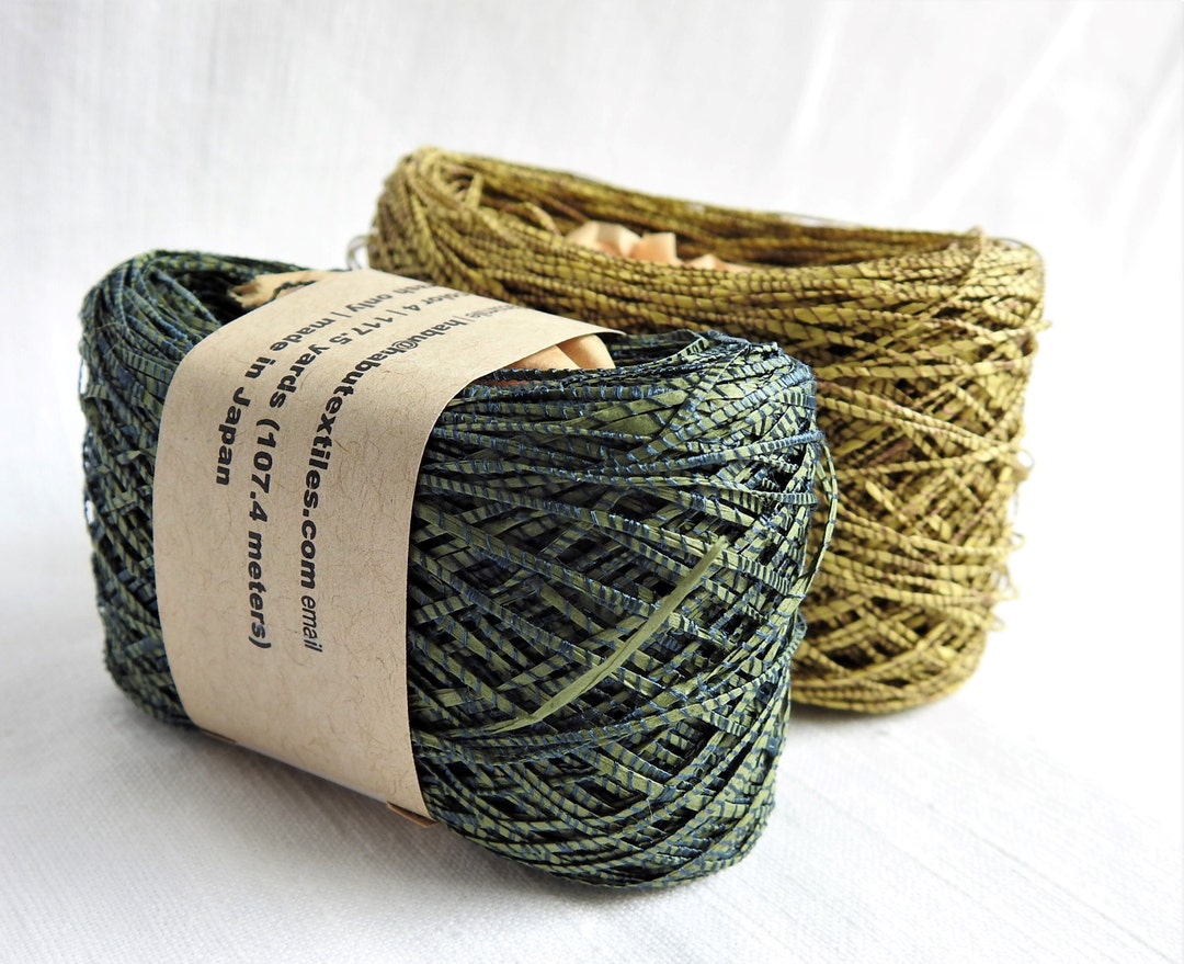 Habu Textiles Paper Yarn for Weaving, Crochet, Knitting. Silk Wrapped ...
