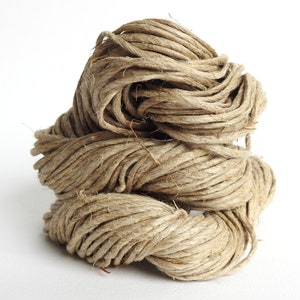 Linen Twine. Thick Natural Unpolished Organic Yarn for Weaving, Macrame ...