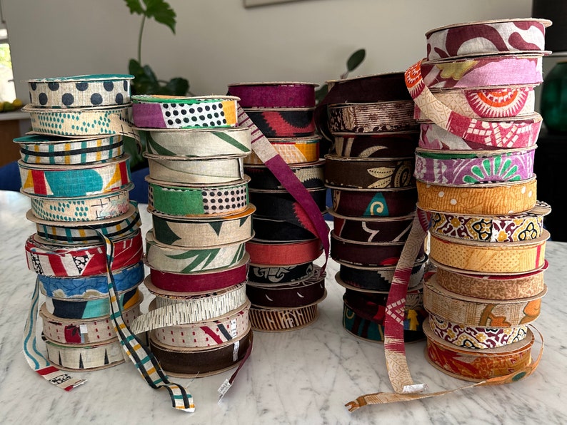 Upcycled Cotton Sari Ribbon for Weaving Jewelry Sewing Trim - Etsy