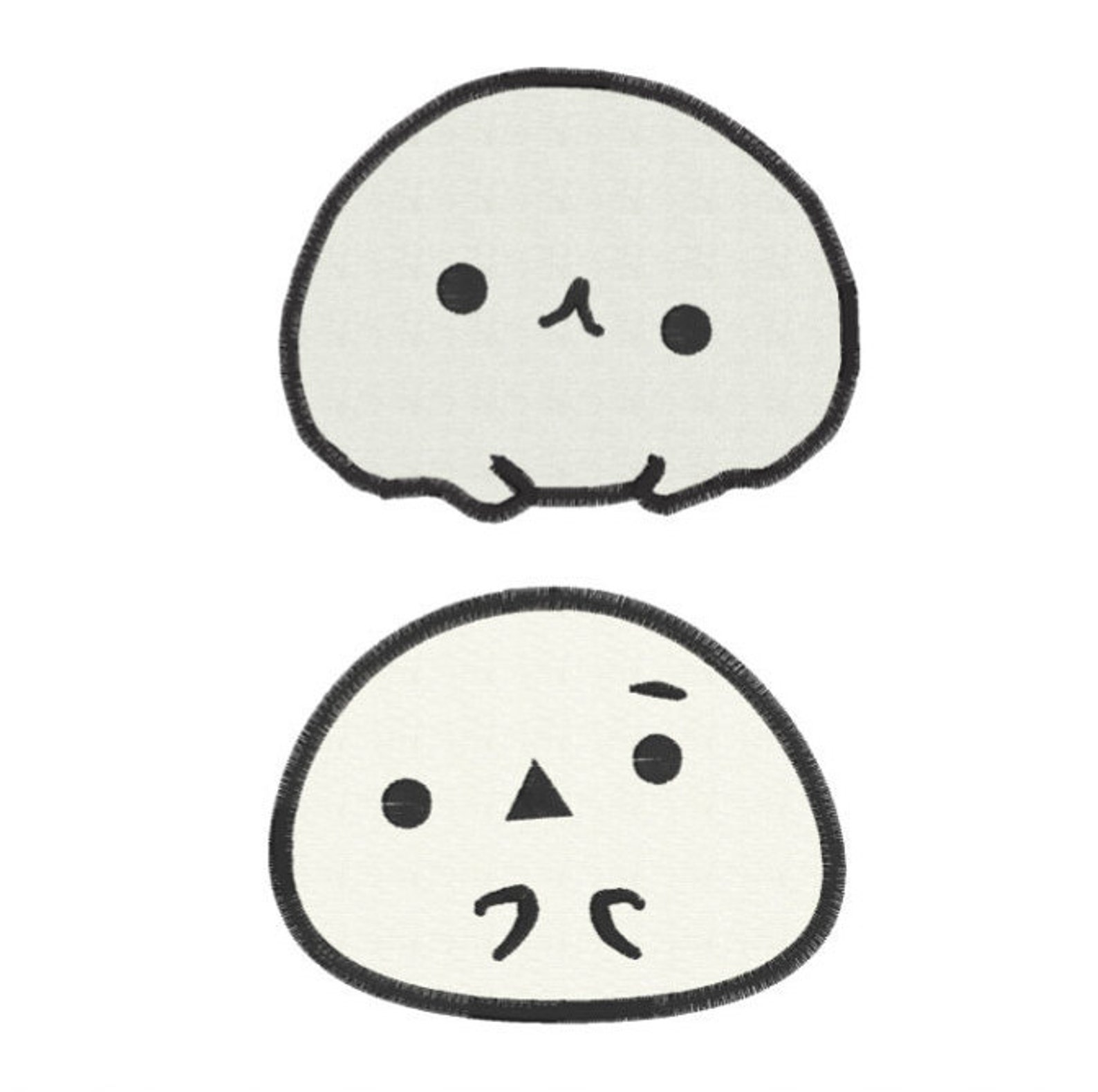 Mochi Faces Design Embroidery File Machine Applique Design Instant ...