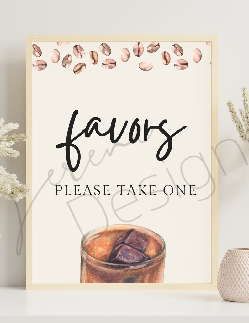 Coffee Baby Shower Sign/tag Bundle - Downloadable Prints, Signs, Favor ...