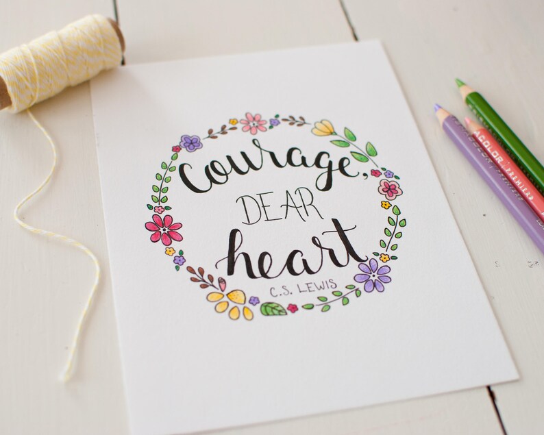 Chronicles of Narnia Quote - Original 5x7 - Literary Quote - CS Lewis ...