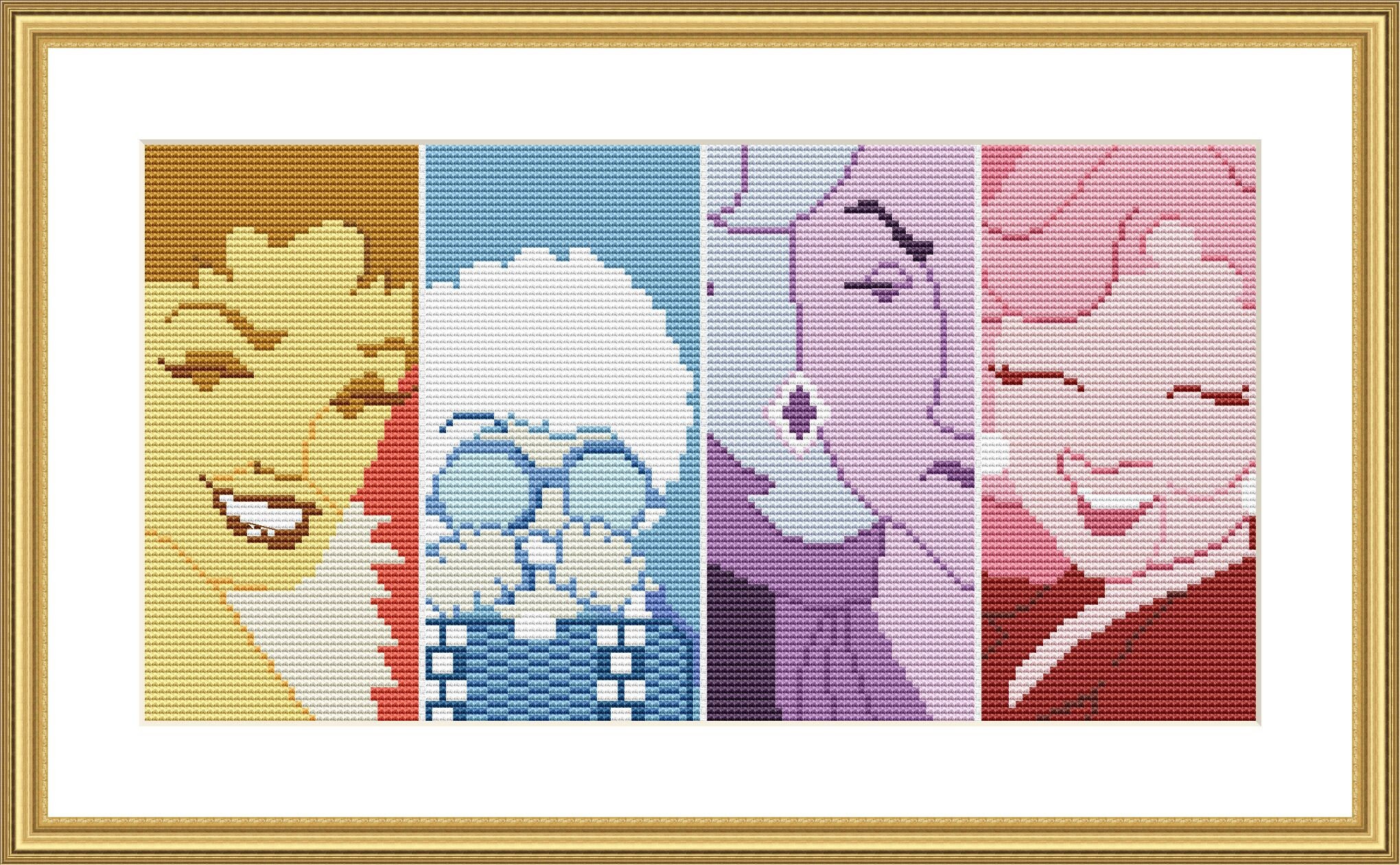4 in 1 Golden Girls Cross Stitch Pattern PDF - Etsy Canada
