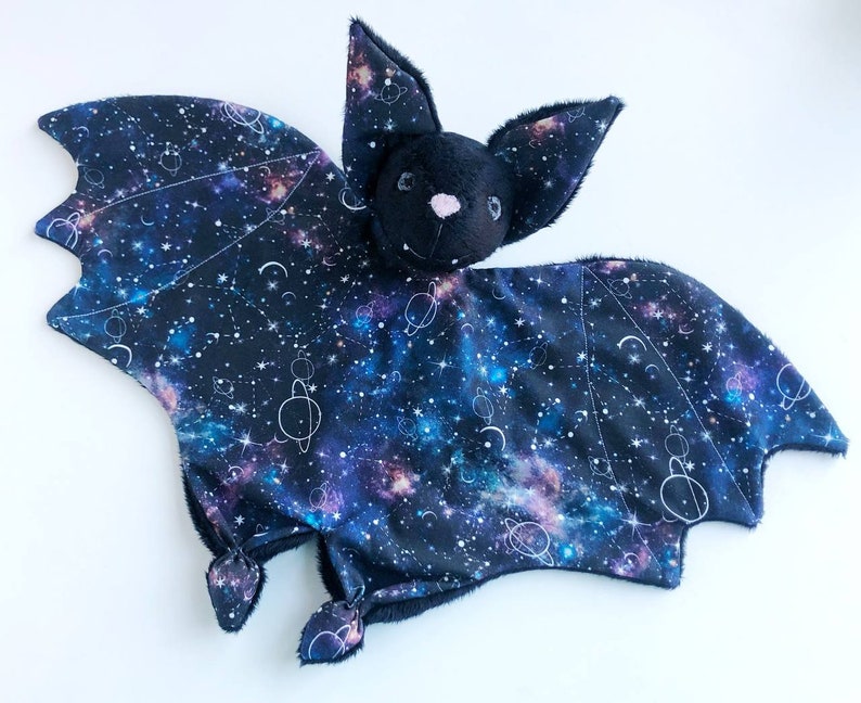 Personalized Bat Lovey Goth New Baby Gift White Black Baby - Etsy