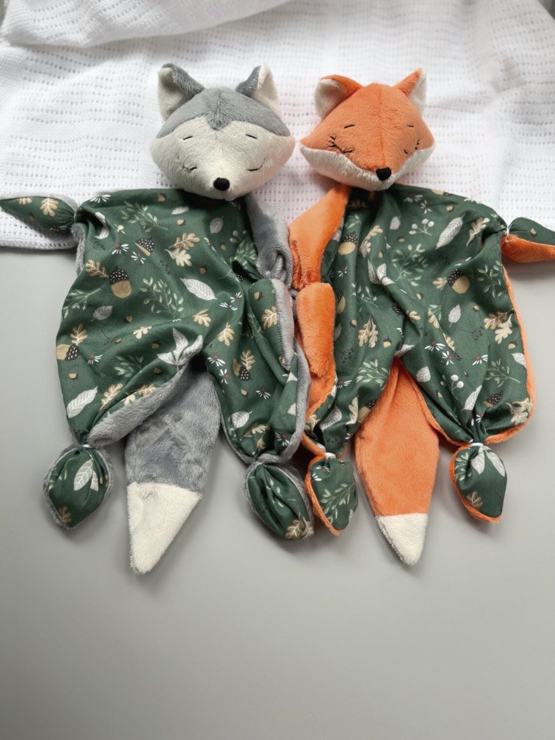Wolf Baby Lovey Animal Lovey Wolf Lovey Blanket Fox Doudou - Etsy