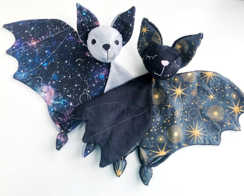 Personalised Bat Lovey Cuddle Security Blanket Galaxy Bat - Etsy