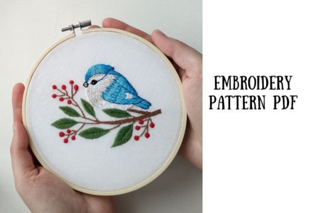 Bird Embroidery Pattern PDF, Digital Download, Embroidery for Beginner ...