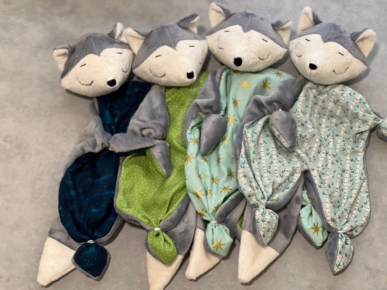 Wolf Baby Lovey Animal Lovey Wolf Lovey Blanket Fox Doudou - Etsy