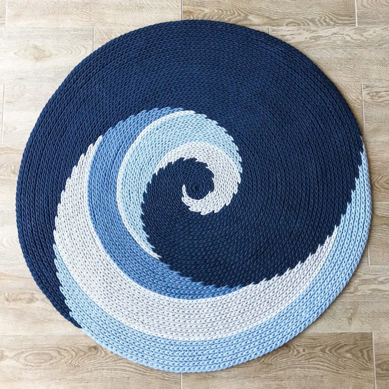 Round Crochet Rug - Etsy