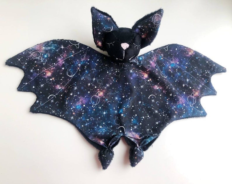 Personalised Bat Lovey Cuddle Security Blanket Galaxy Bat - Etsy
