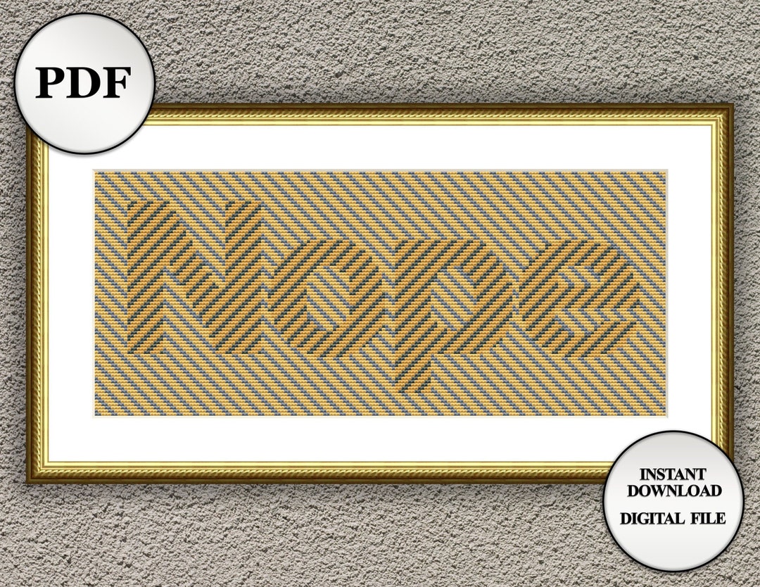 NOPE Cross Stitch Pattern Modern Cross Stitch Chart Polygonal Abstract ...