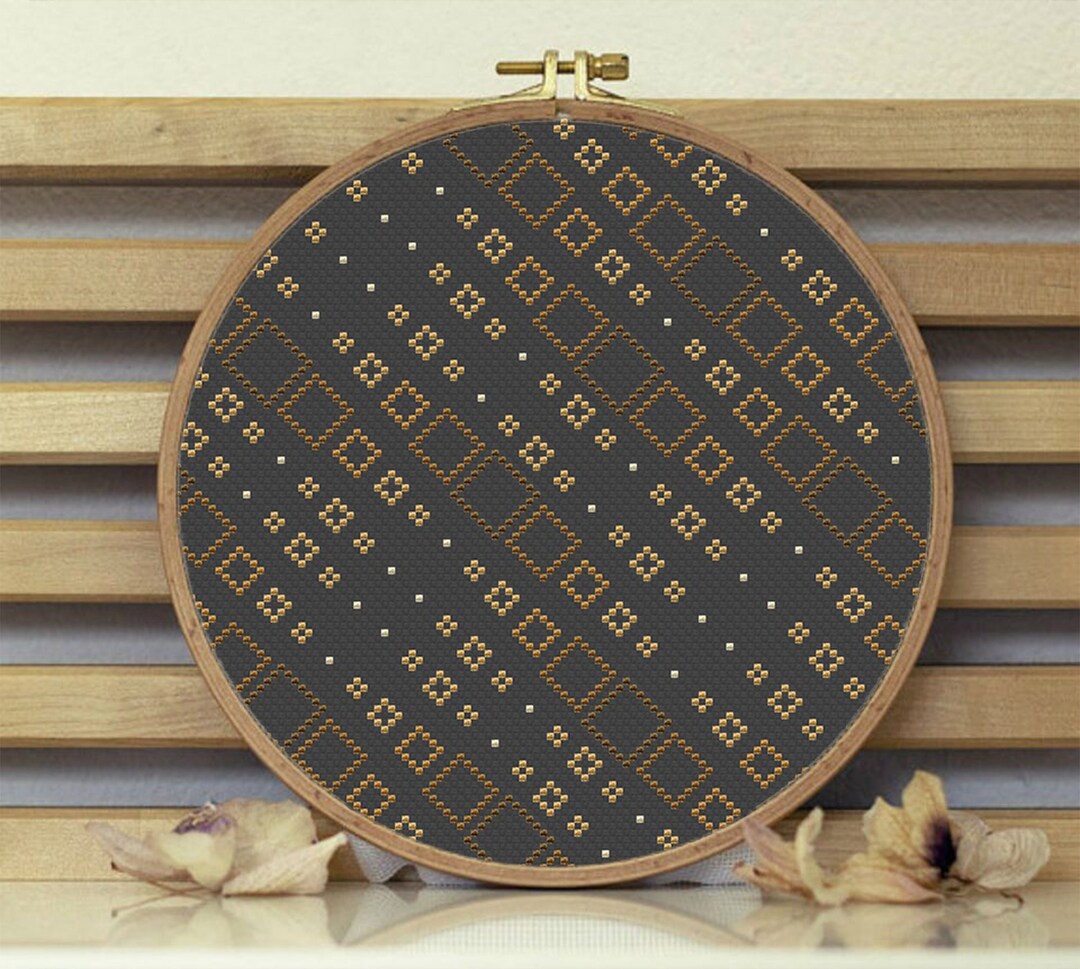 Geometric Cross Stitch Pattern Modern Polygonal Abstract Cross Stitch ...