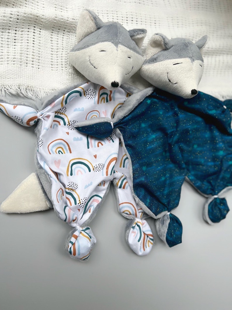 Wolf Baby Lovey Animal Lovey Wolf Lovey Blanket Fox Doudou - Etsy