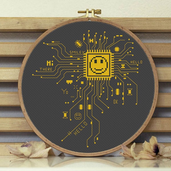 Cross Stitch Emoji Pattern - Etsy