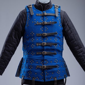 Blue Medieval Knight’s Armour, Brigandine Plate Armour, LARP ...