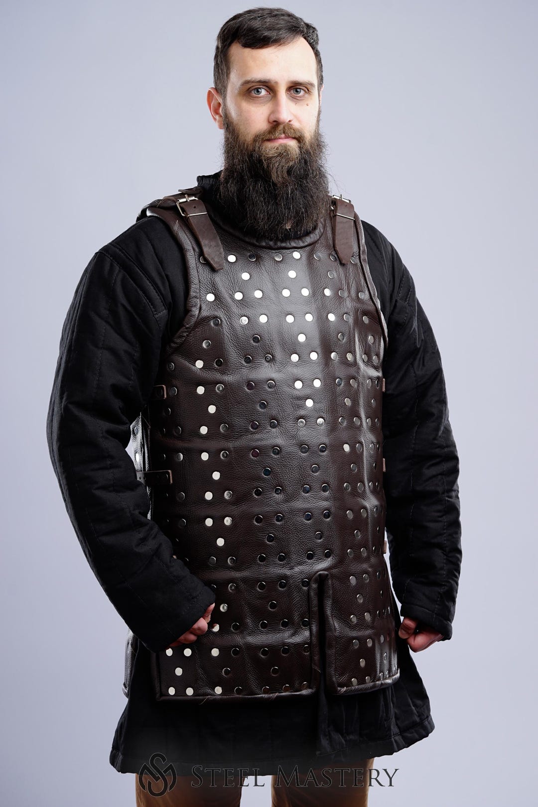 Leather Titanium Brigandine Armor, Medieval Ren Faire Costume, Handmade ...