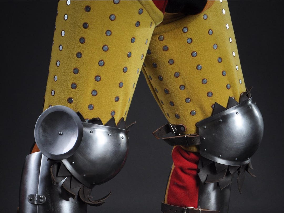 Medieval Thigh Protection, Brigandine Leg Armor, Custom Tights Armor ...