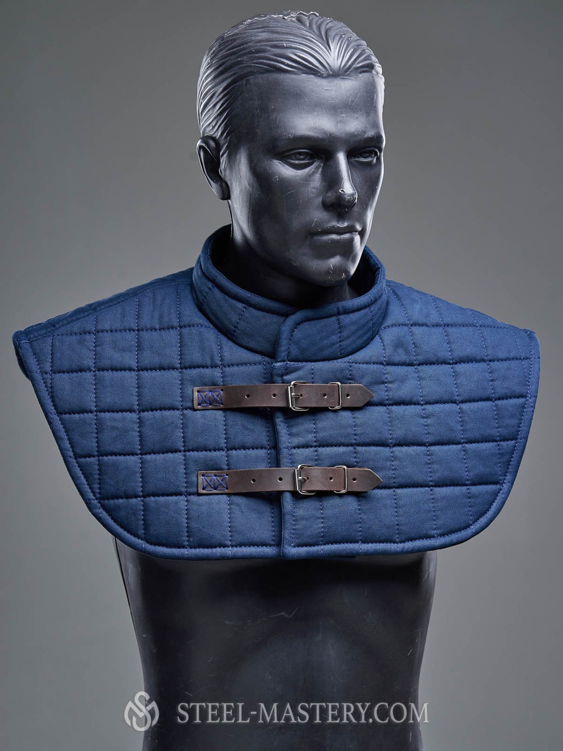 Padded Cotton Pelerine, Armor Neck Protection, Leather Belts - Etsy