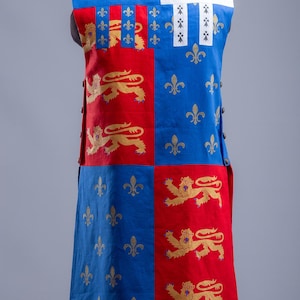 Medieval Linen Surcoat, Linen Tabard Vest, Long Male Tabard, Ren Fair ...