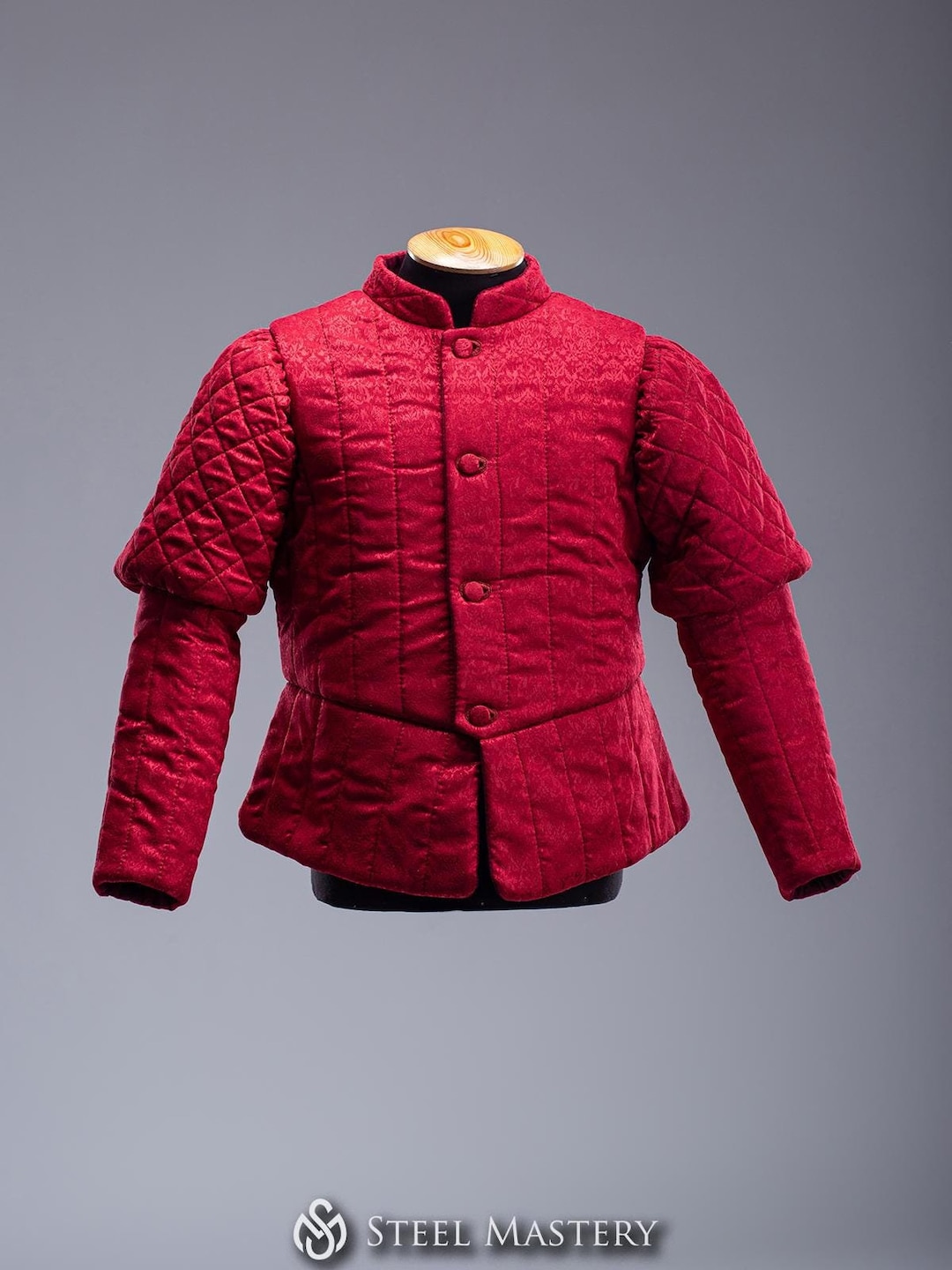 Quilted Medieval Jacket, Renaissance Red Doublet, Mens Renaissance ...