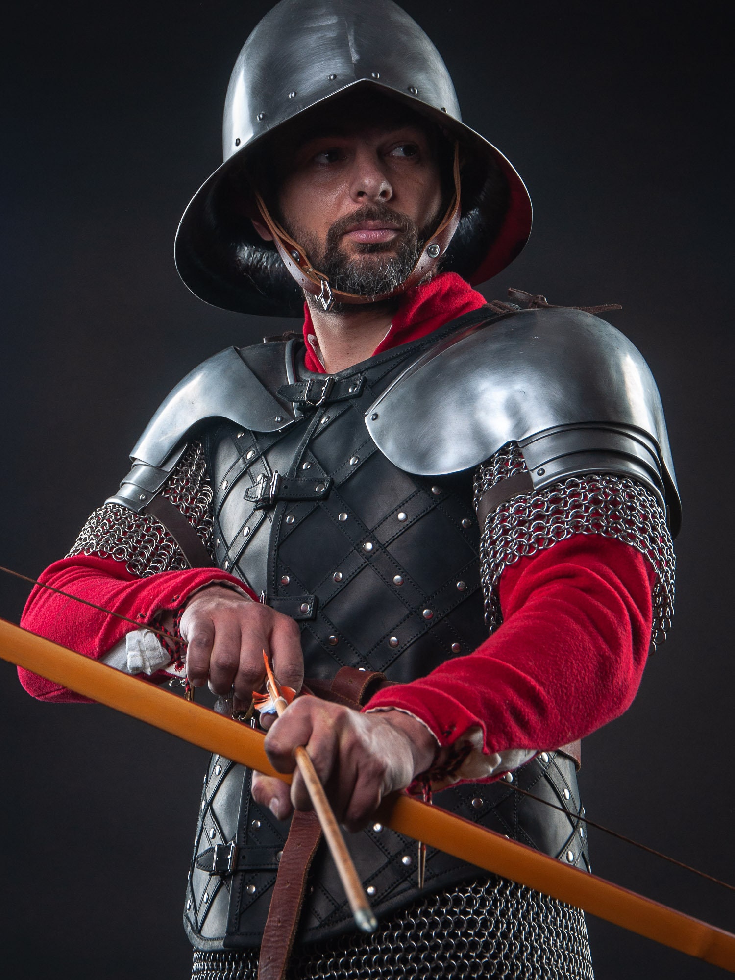 Leather medieval vest with diamond pattern Functional Royal | Etsy