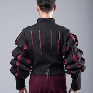 Wool Landsknecht Doublet, Puffed Sleeves Doublet, Historical ...