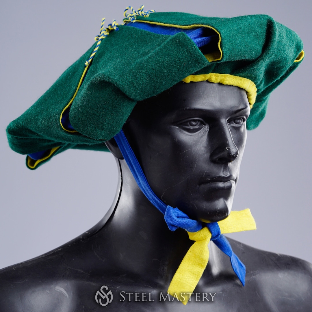 Landsknecht Hat, Landsknecht Headwear, Renaissance Hat, Green Medieval ...