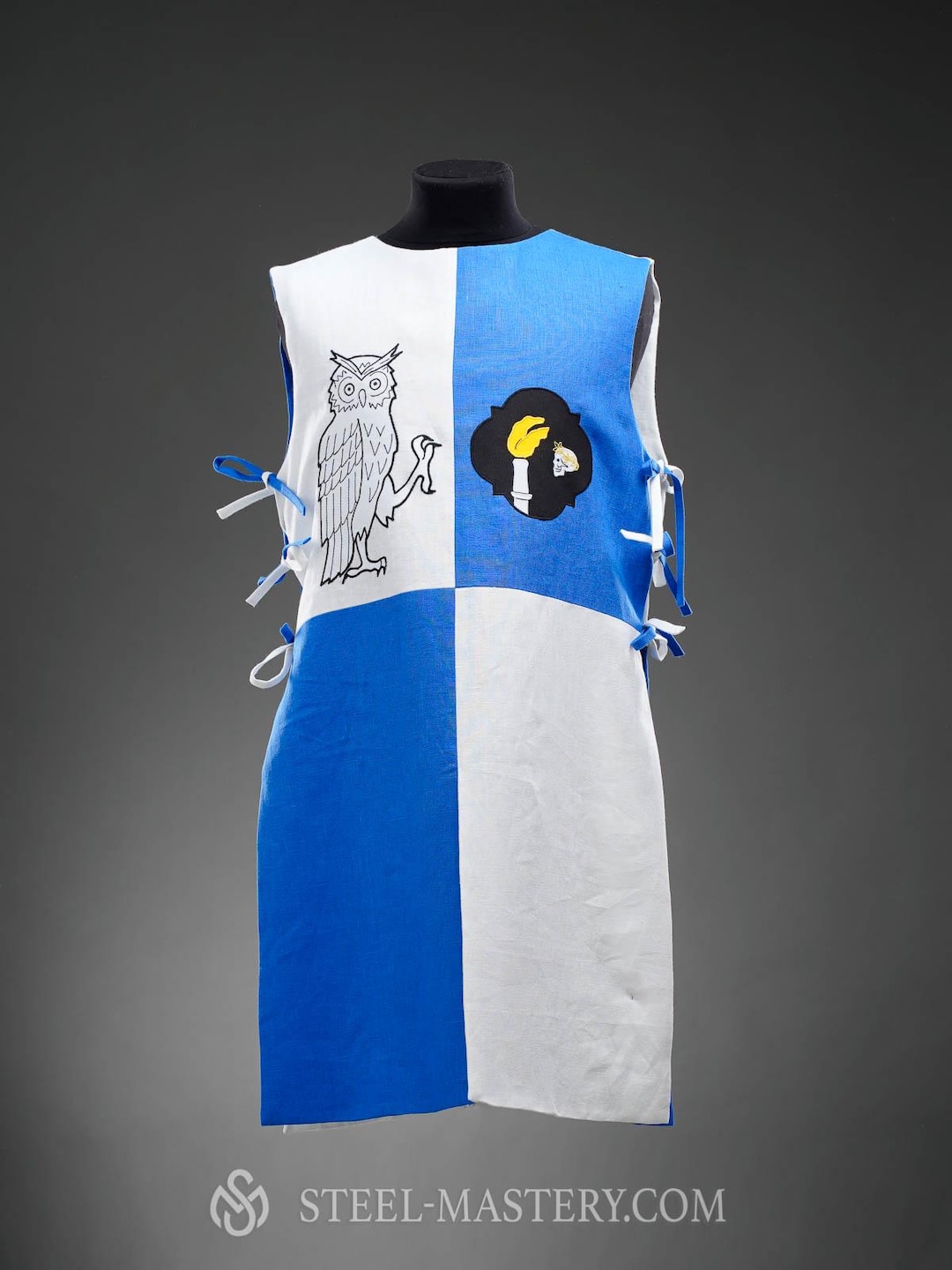 Knight Tabard, LARP Linen Clothes, Two-colored Medieval Tabard, SCA ...