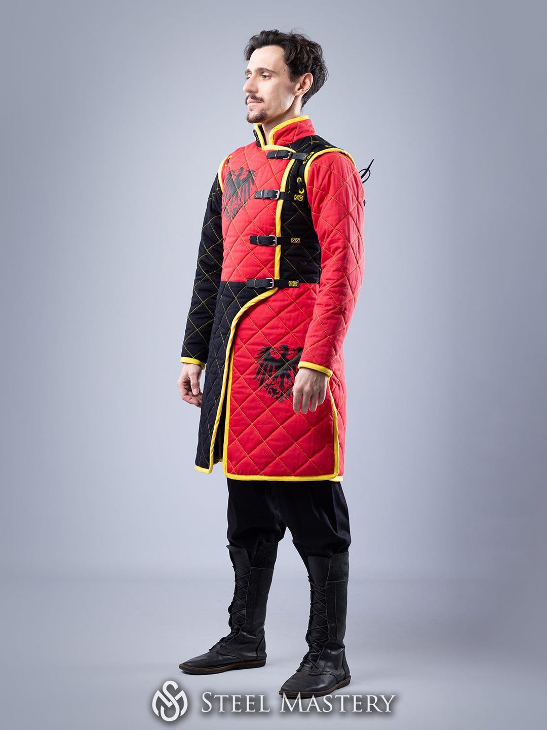 Medieval Cosplay Clothing, Men Armor Gambeson, LARP Clothing, Red and ...