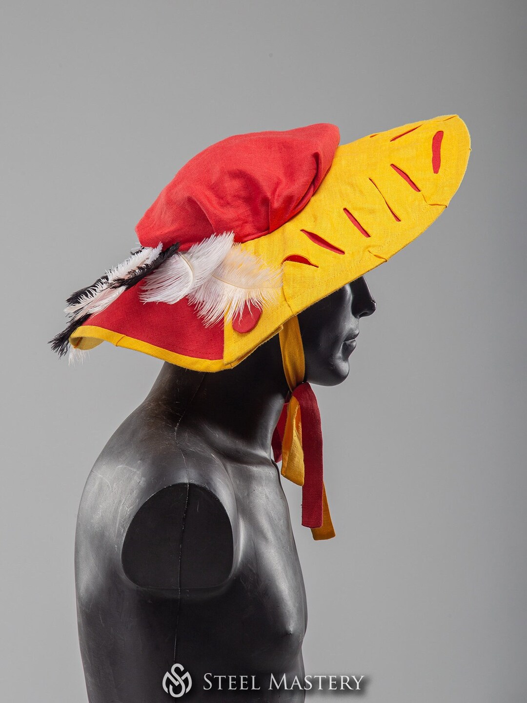 Two-colored Landsknecht Hat, Renaissance Costume, LARP Headwear - Etsy