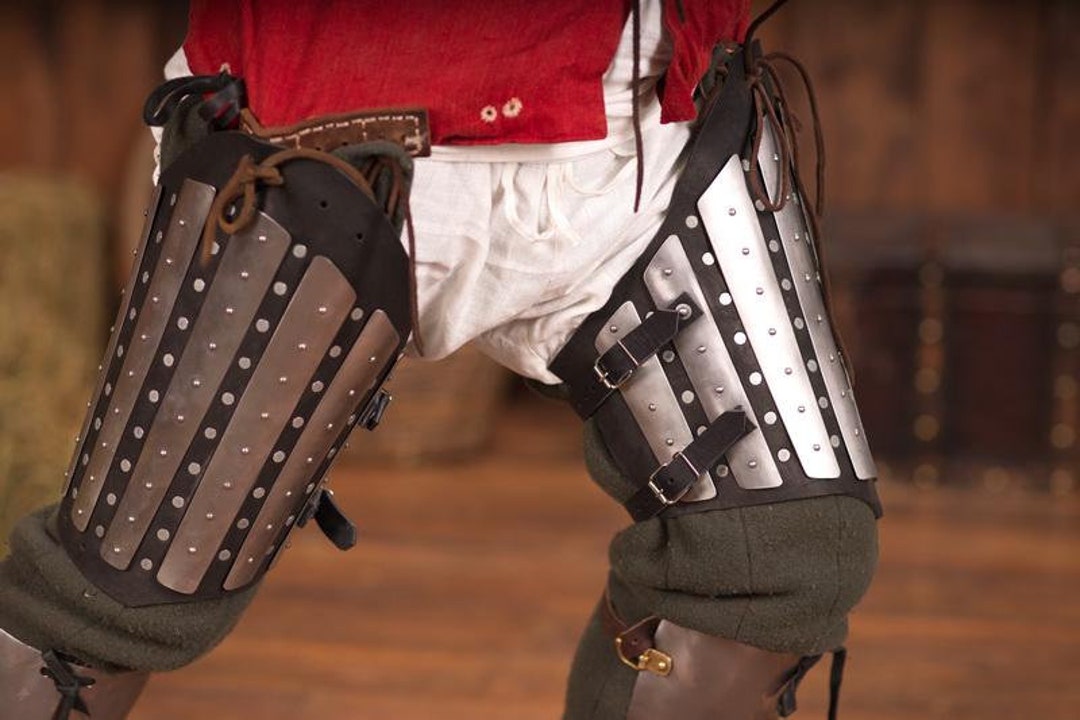 Splinted Tasses, Thighs Plates, Brigandine Leg Armor, SCA Leg Armour ...