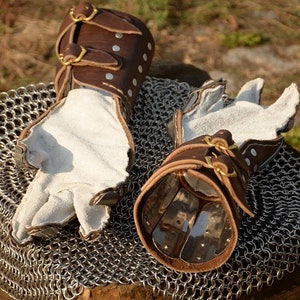 Visby Brigandine Gauntlets for SCA Events, Viking Mittens for ...