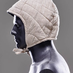 Padded Medieval Cap, Padded Cap for Head Protection, Natural Cotton ...