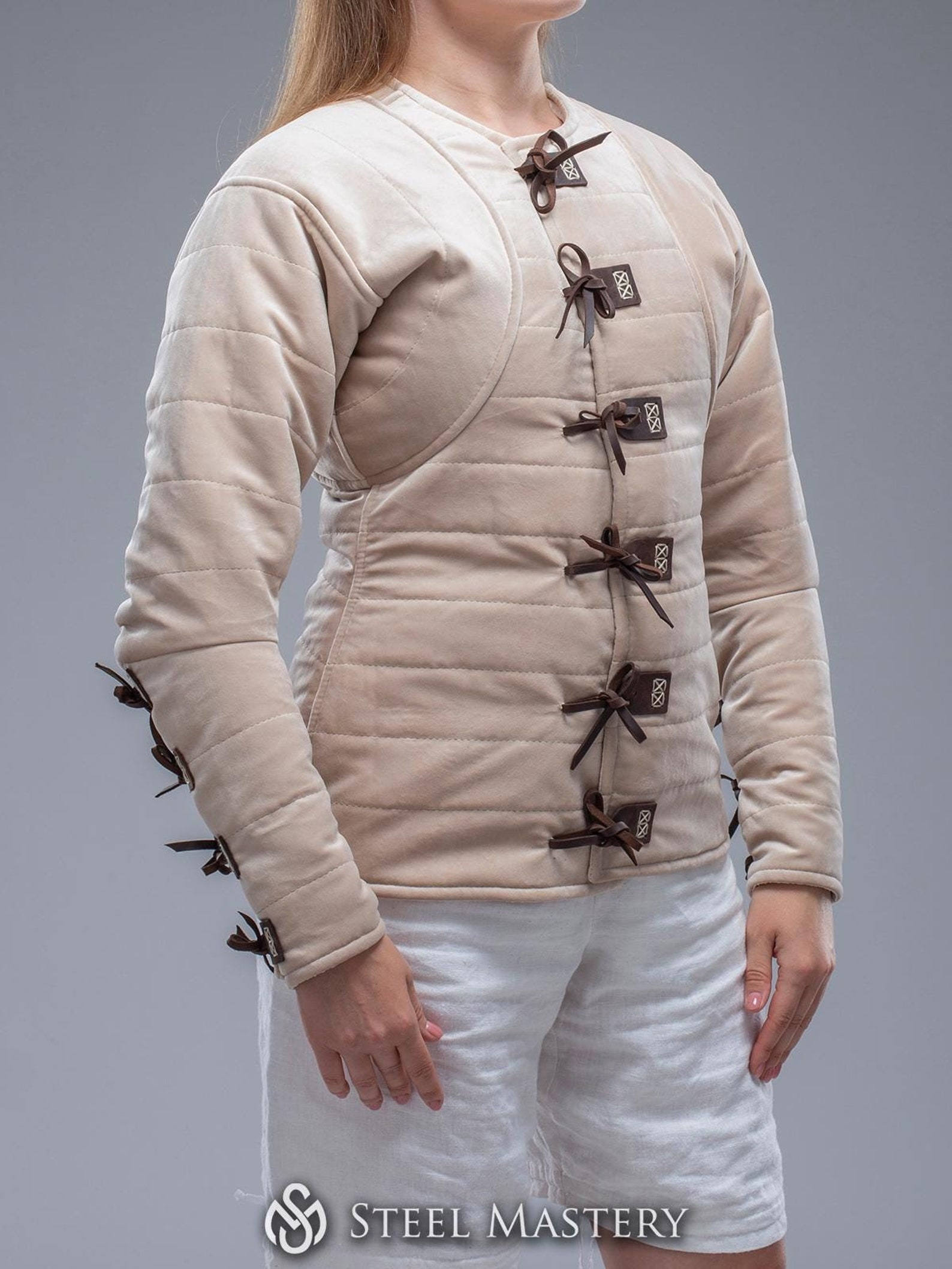 Female Short Gambeson, Padded Armor Jacket, Medieval Jacket, Historical ...