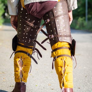 Brigandine Leg Protection, Medieval Leg Armor, Sca, Cosplay Armor Men ...