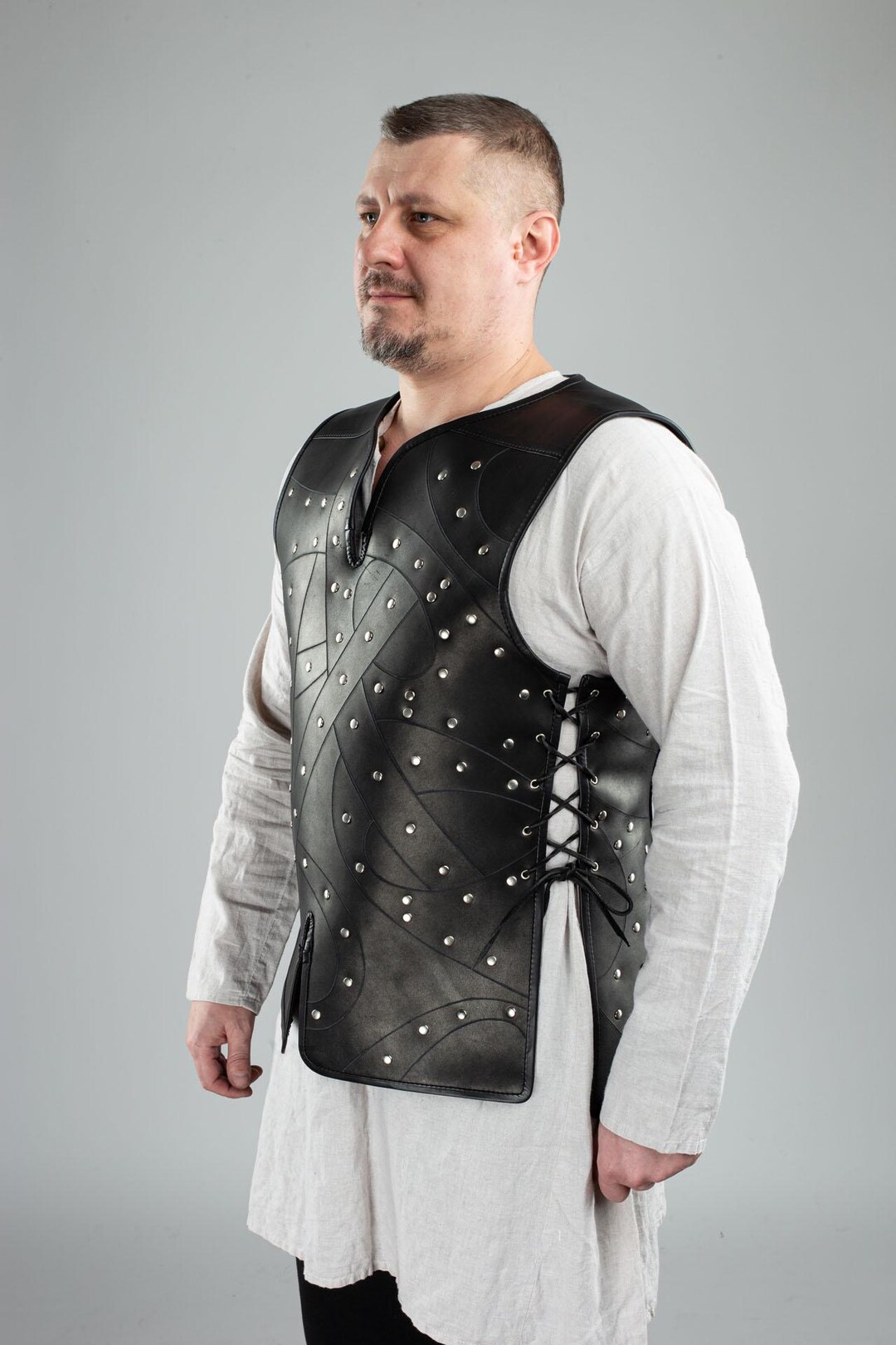 Medieval Leather Armor Vest, Renaissance Faire Costume - Etsy