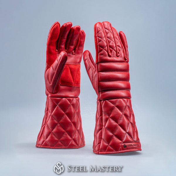 Red Leather Gloves - Etsy