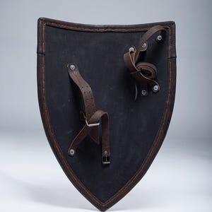 Templar Shield With Leather Edge, Crusader Shield, Cross Heater Shield ...
