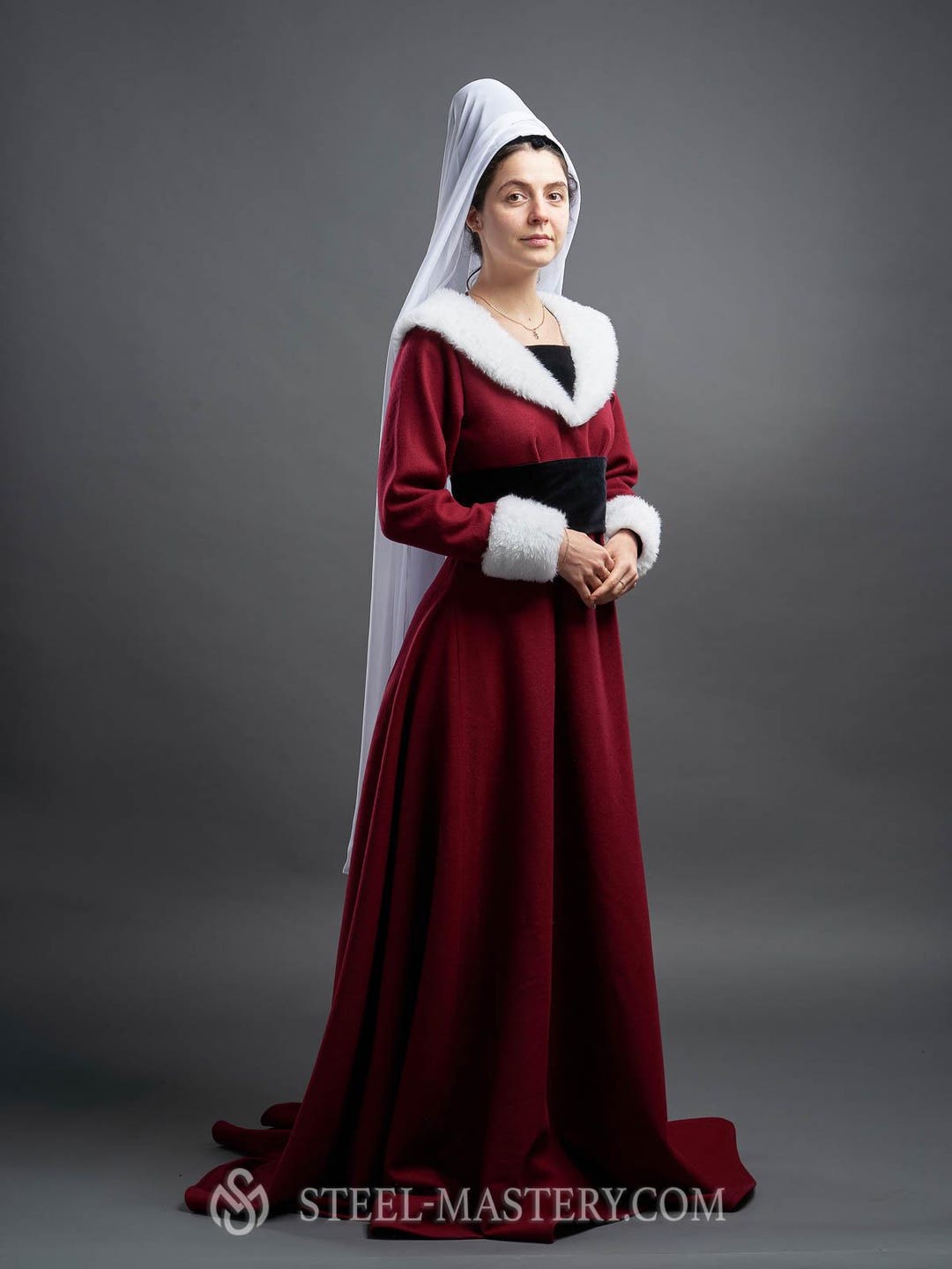 Fantasy Maxi Dress, LARP Medieval Dress, Burgundian Gown, Womens ...