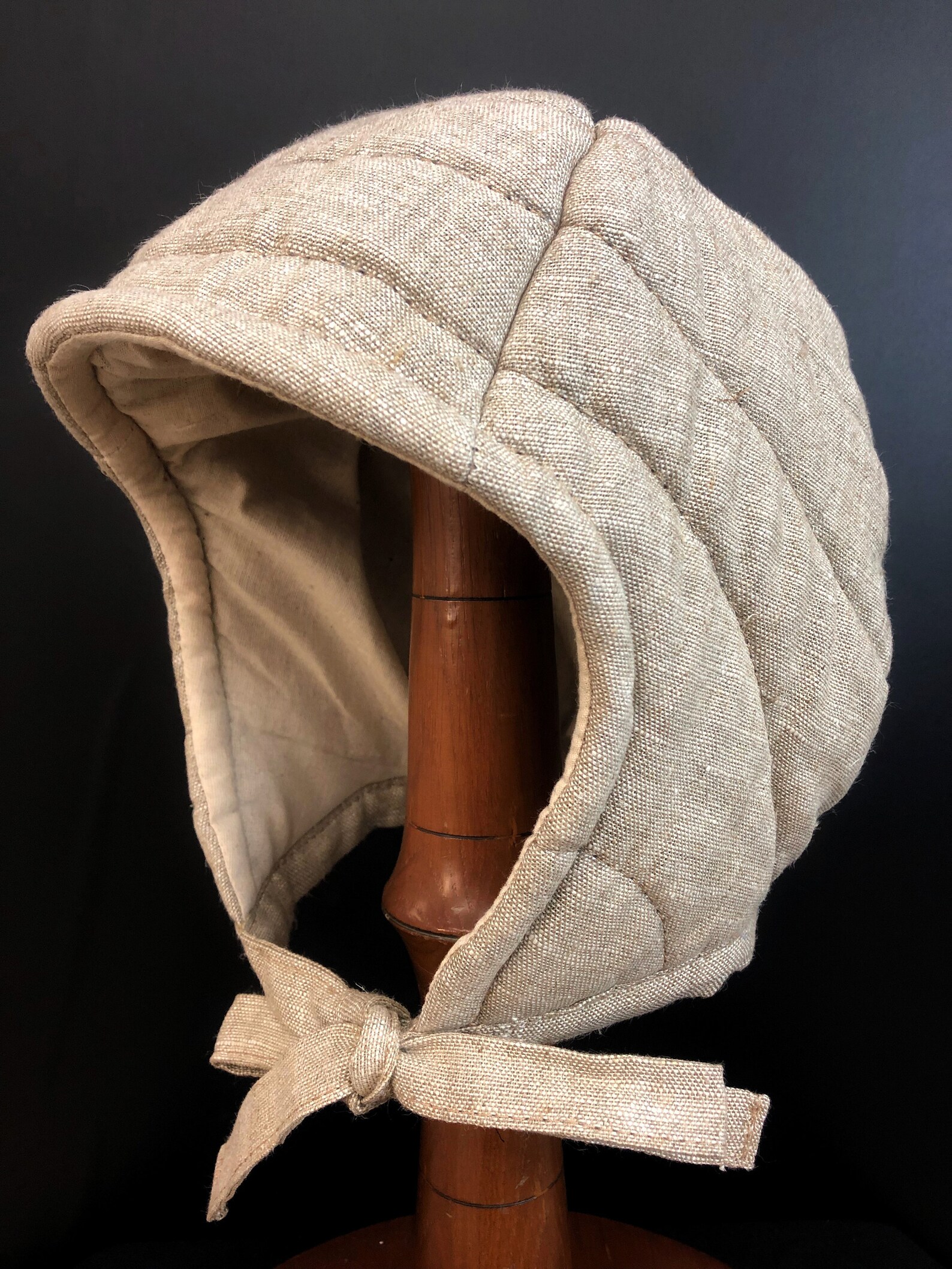 Padded Medieval Cap Padded Cap for Head Protection Natural | Etsy