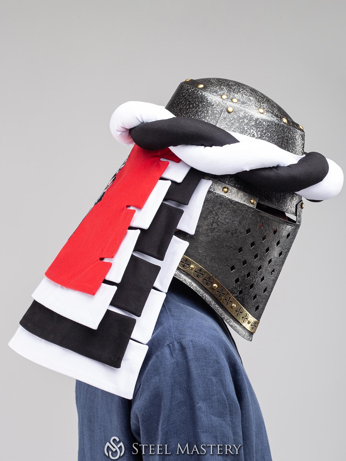 Wreath for Medieval Helmet , Wool Torse With Mantel, Helmet Headband ...