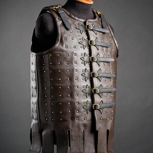 Leather Brigandine Armor, Steel Plated Medieval Jacket, Leather Jack of ...