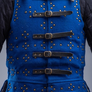 Blue Medieval Knight’s Armour, Brigandine Plate Armour, LARP ...
