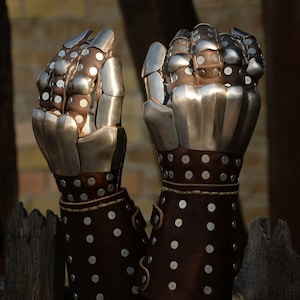Visby Brigandine Gauntlets for SCA Events, Viking Mittens for ...