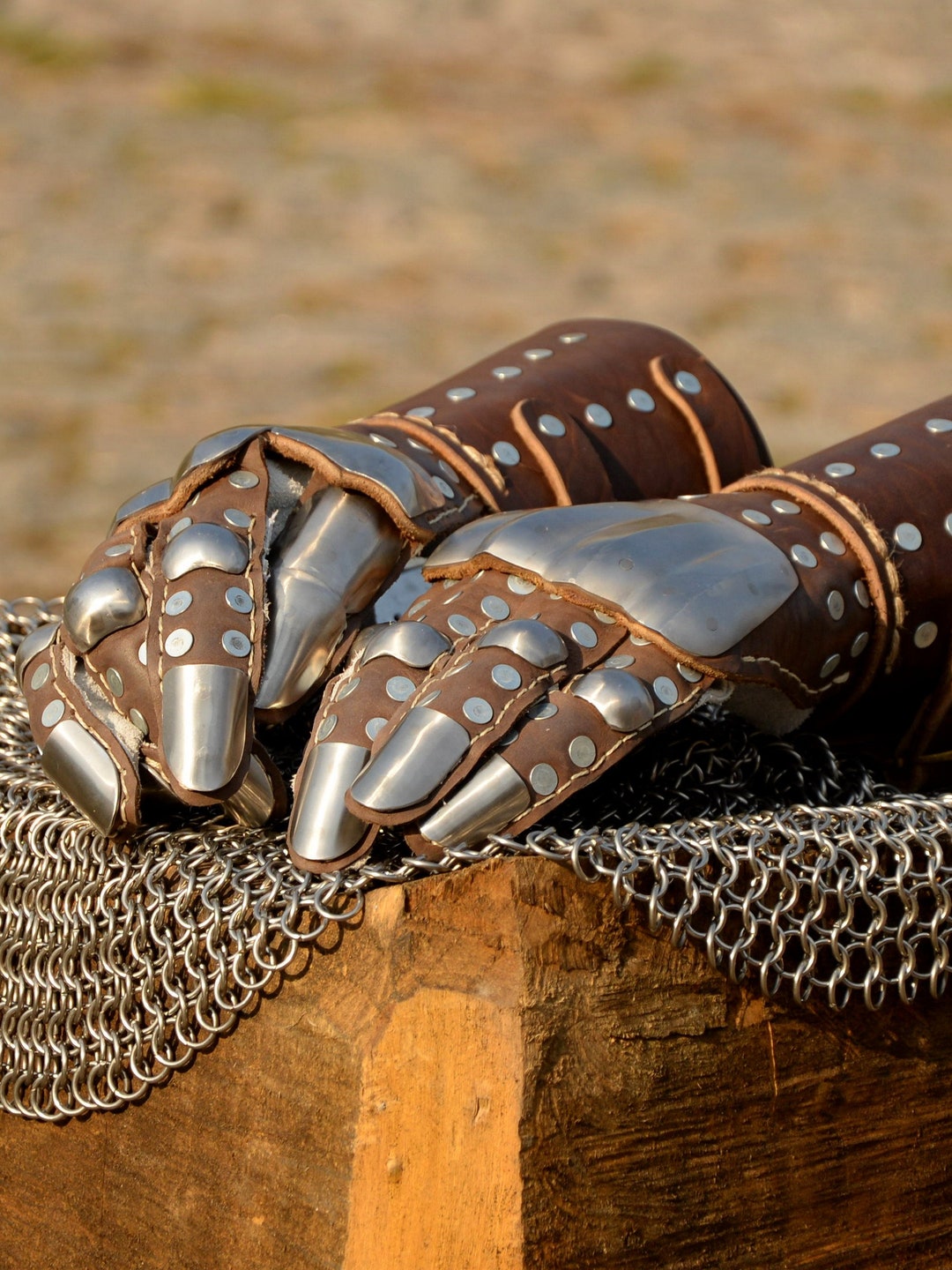 Visby Brigandine Gauntlets for SCA Events, Viking Mittens for ...